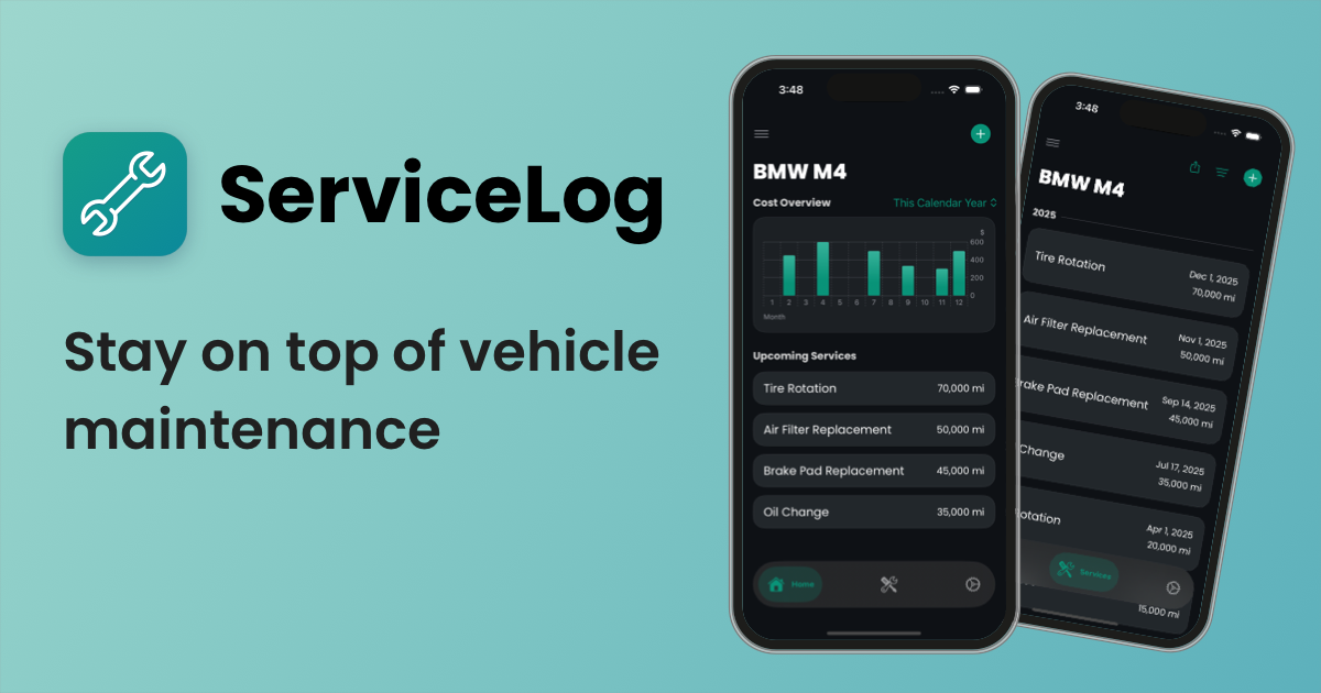 ServiceLog – Vehicle Maintenance App
